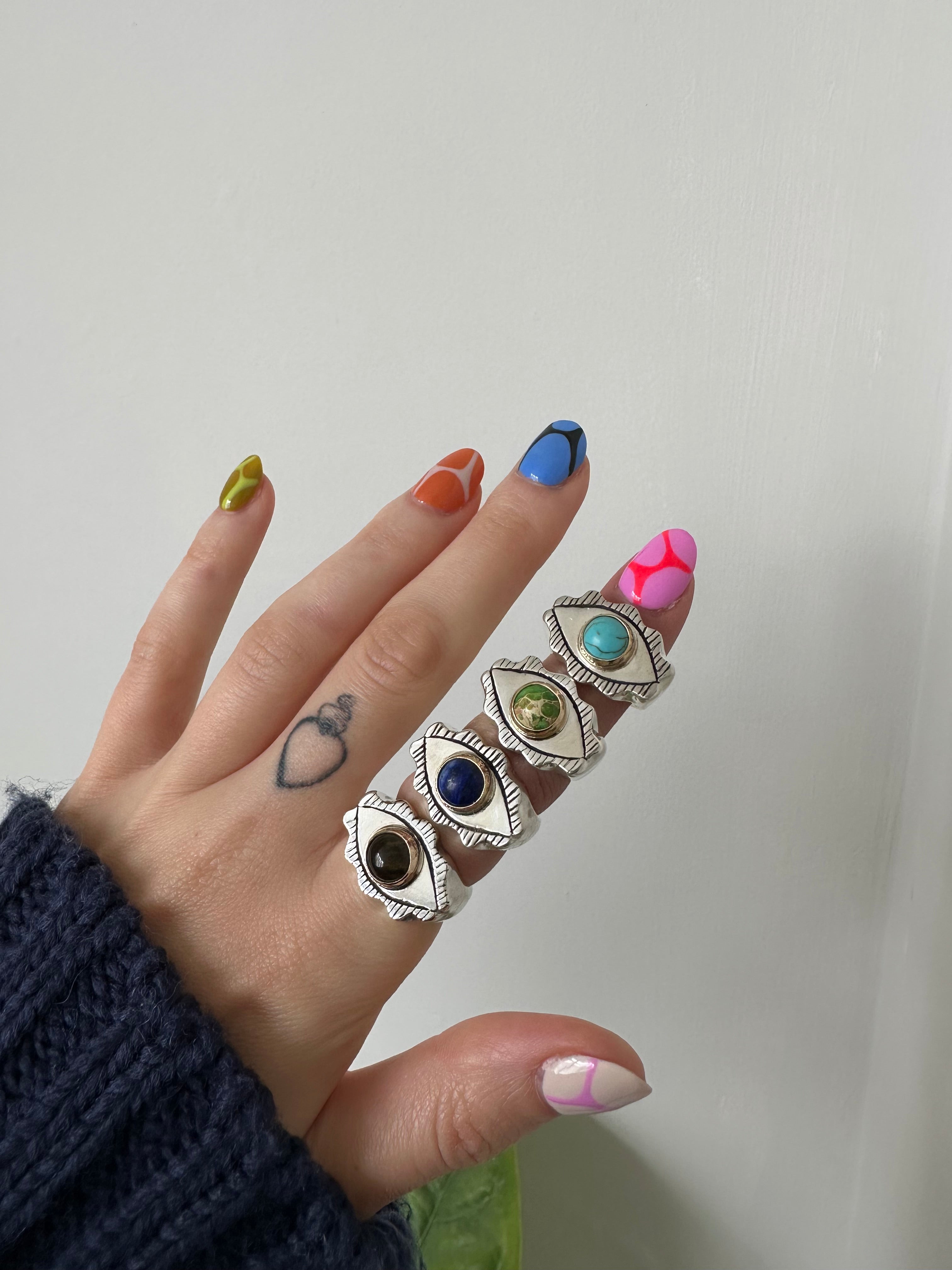 Turquoise Beady Eyes Ring – Rat Betty