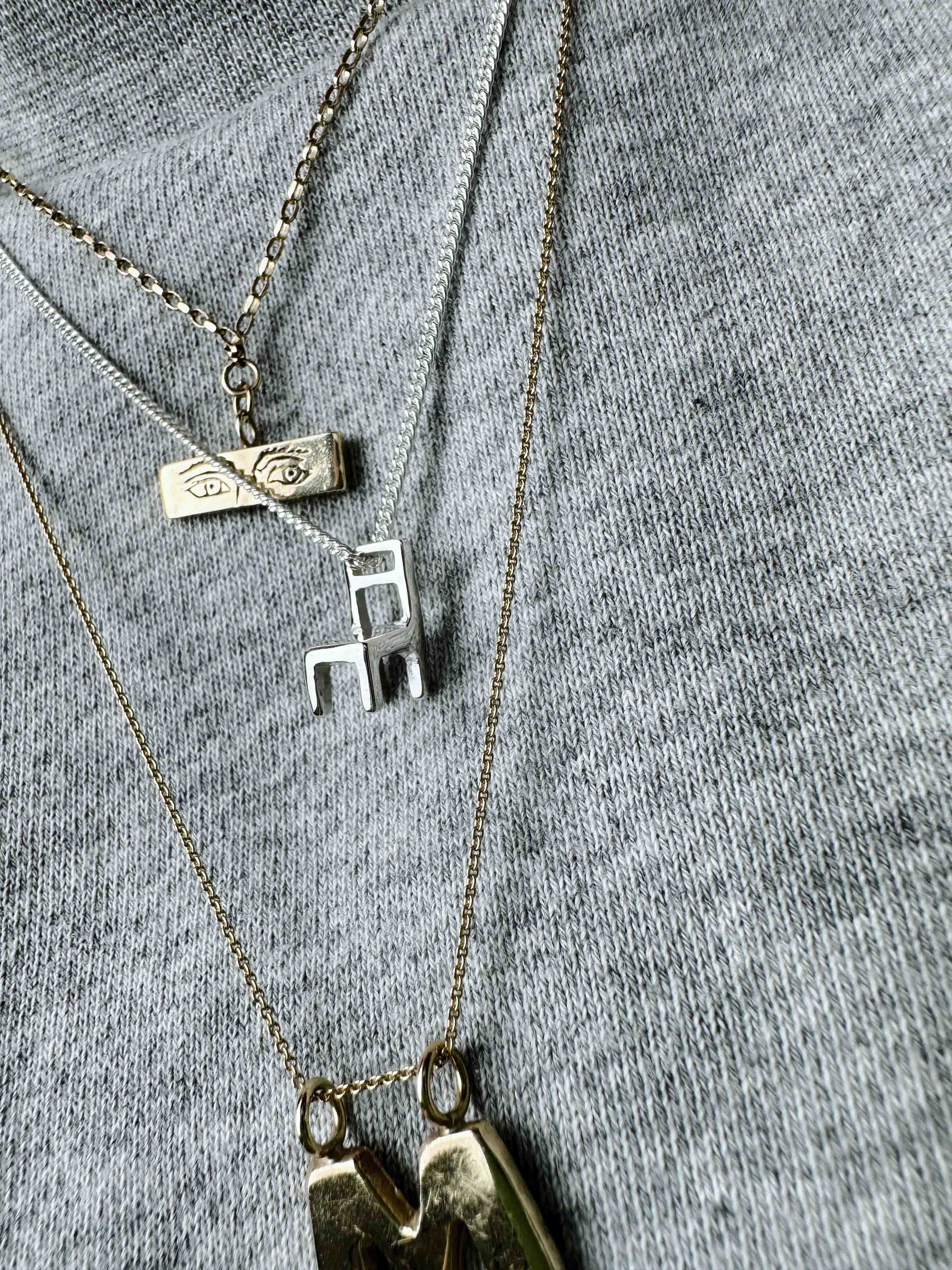 Chair Necklace in Sterling Silver – Chunky Jewellery – Rat Betty