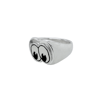 Googly Eyes Ring in Sterling Silver – Chunky Jewellery – Rat Betty
