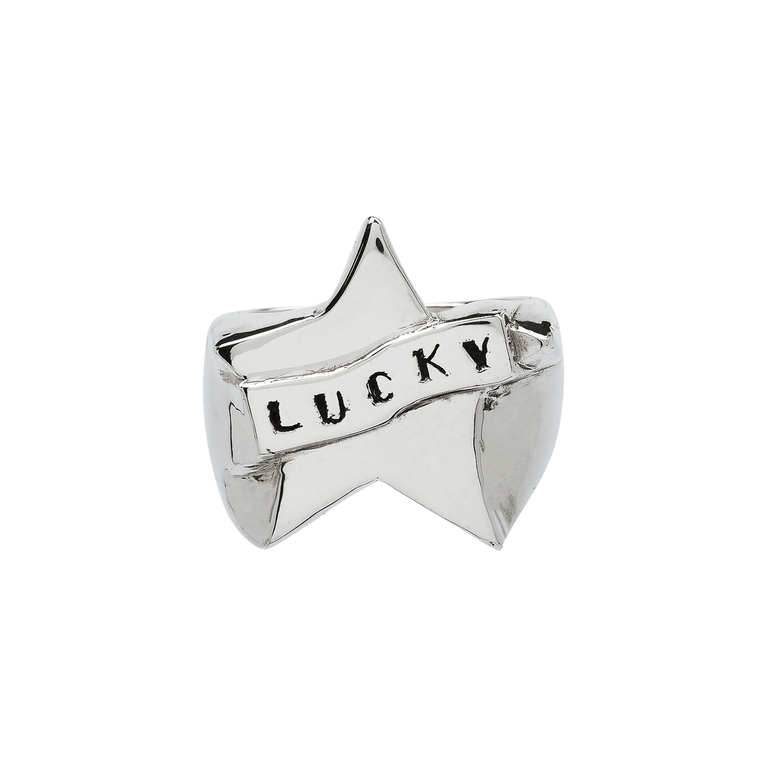 Lucky Star Ring in Sterling Silver – Chunky Jewellery – Rat Betty