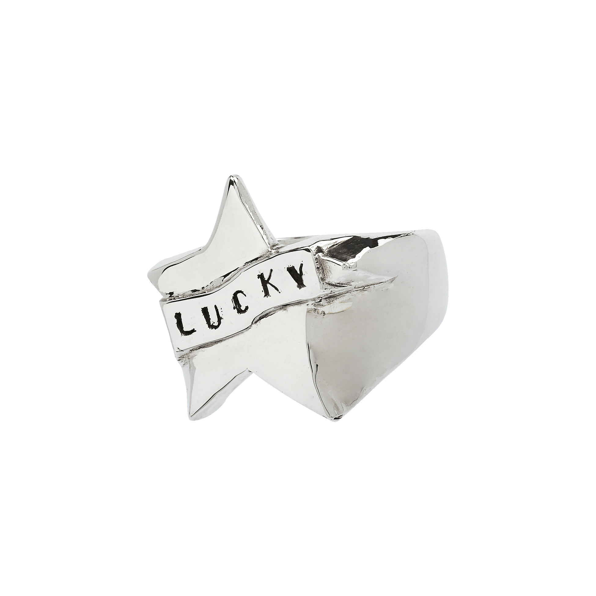 Lucky Star Ring in Sterling Silver – Chunky Jewellery – Rat Betty