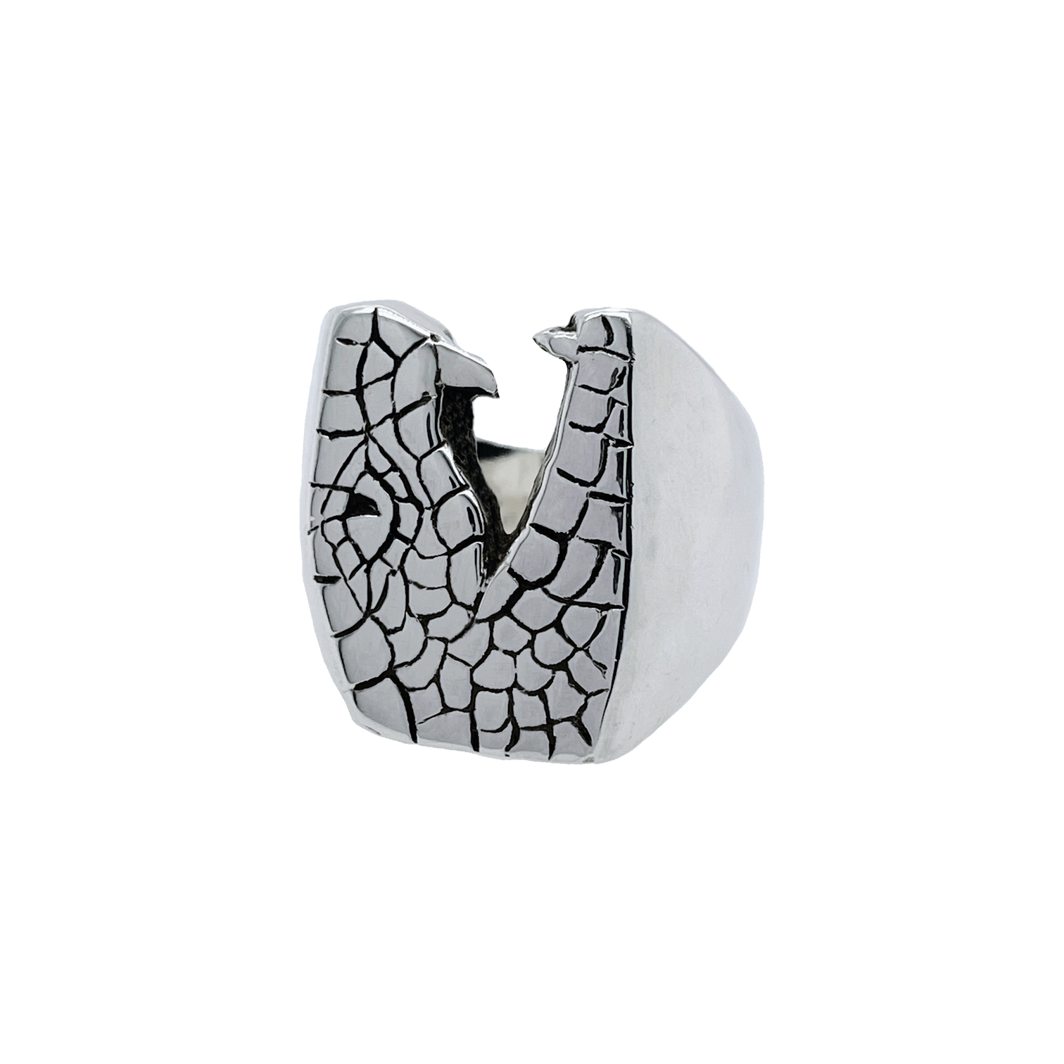 Fang Toothed Snake Ring in Sterling Silver – Chunky Jewellery – Rat Betty