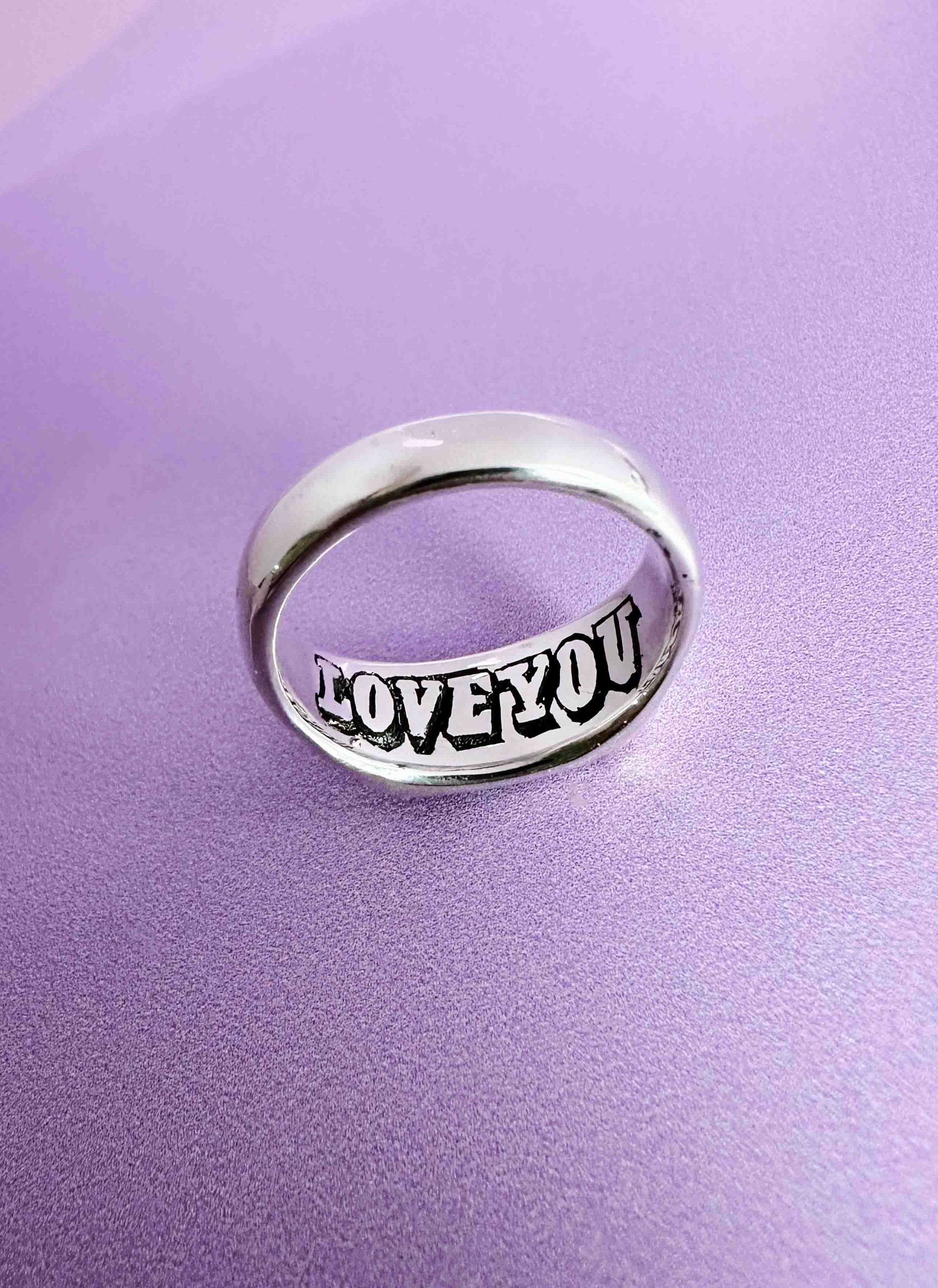 Love You Ring in Sterling Silver – Chunky Jewellery – Rat Betty