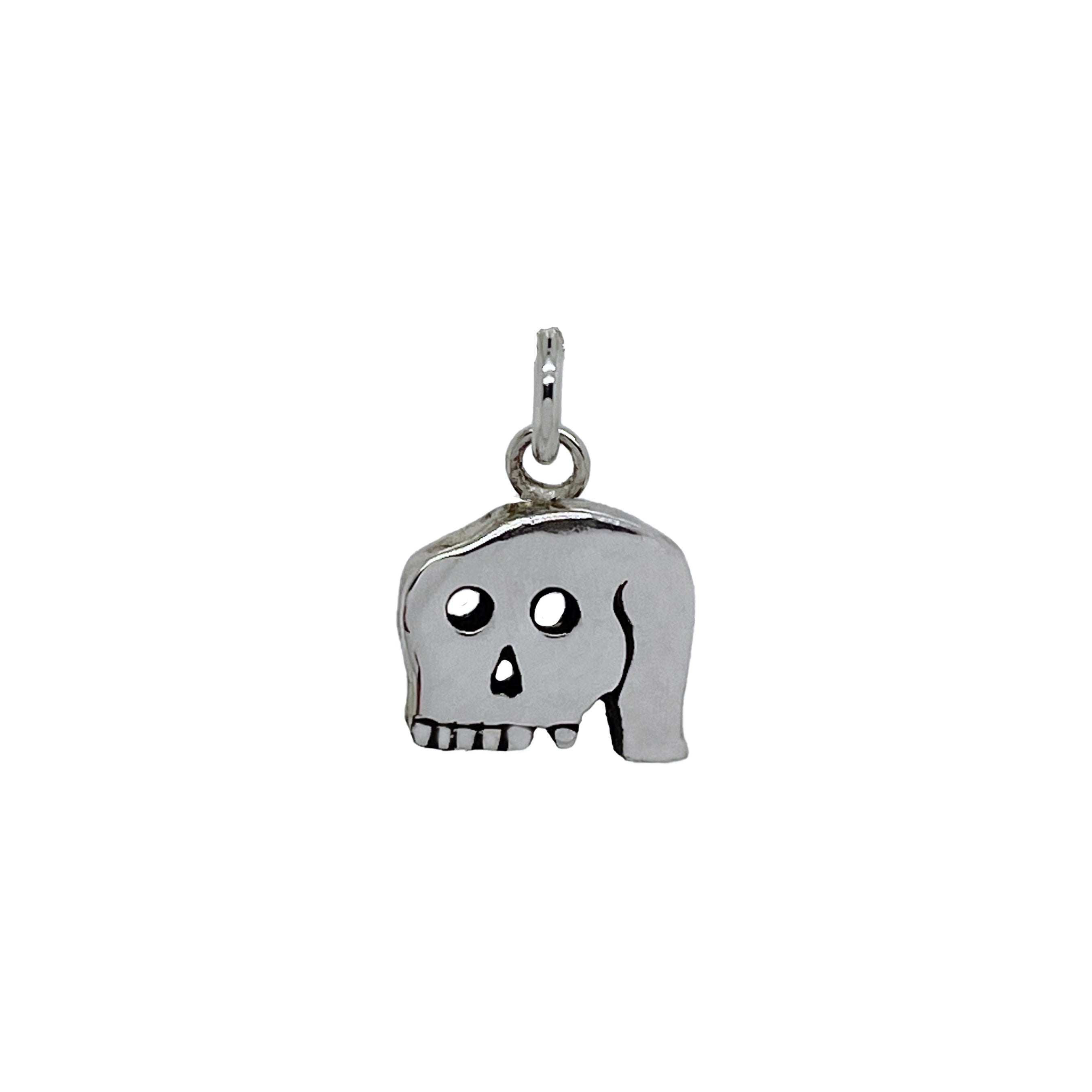 Ogling Skull Charm Necklace in Sterling Silver – Handmade Jewellery ...