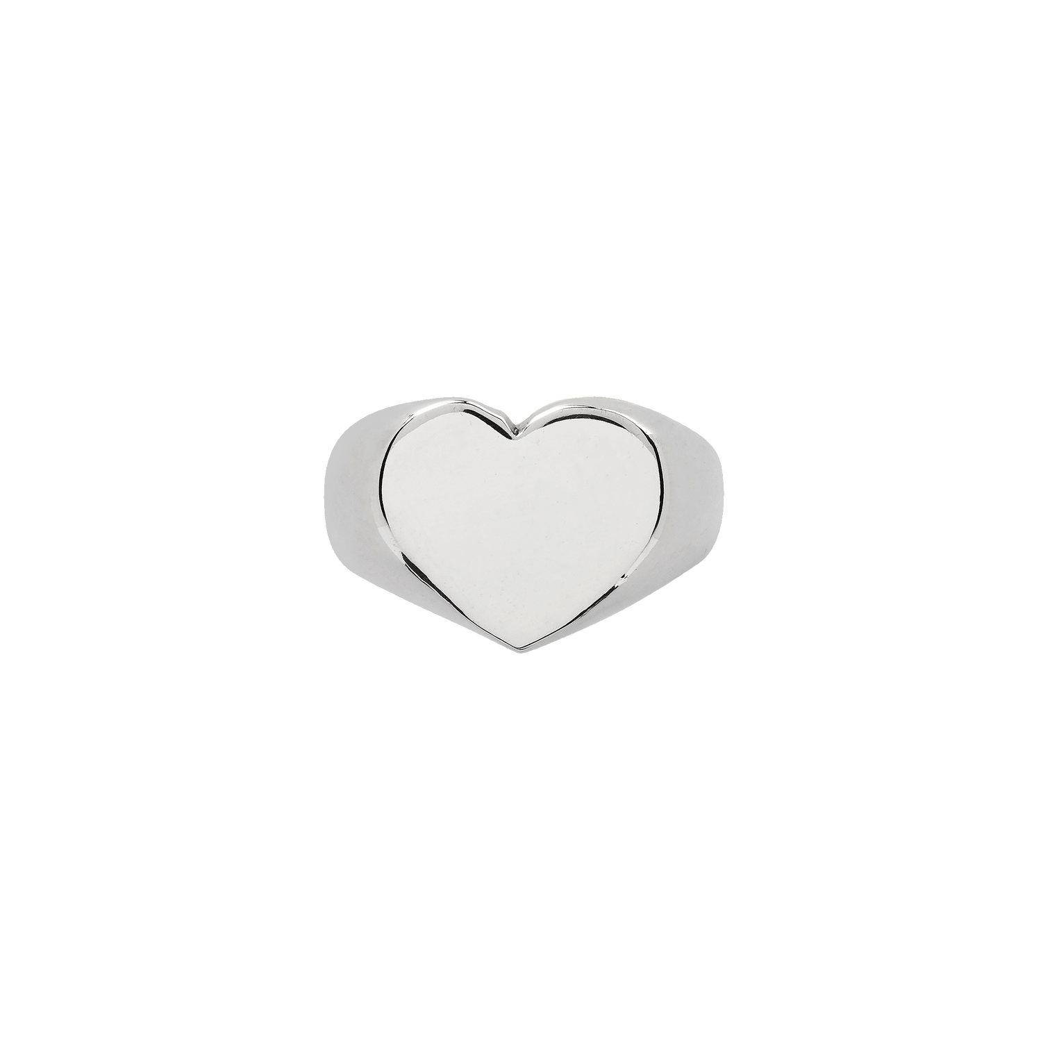 Small Blank Chubby Heart Ring in Sterling Silver – Chunky Jewellery ...