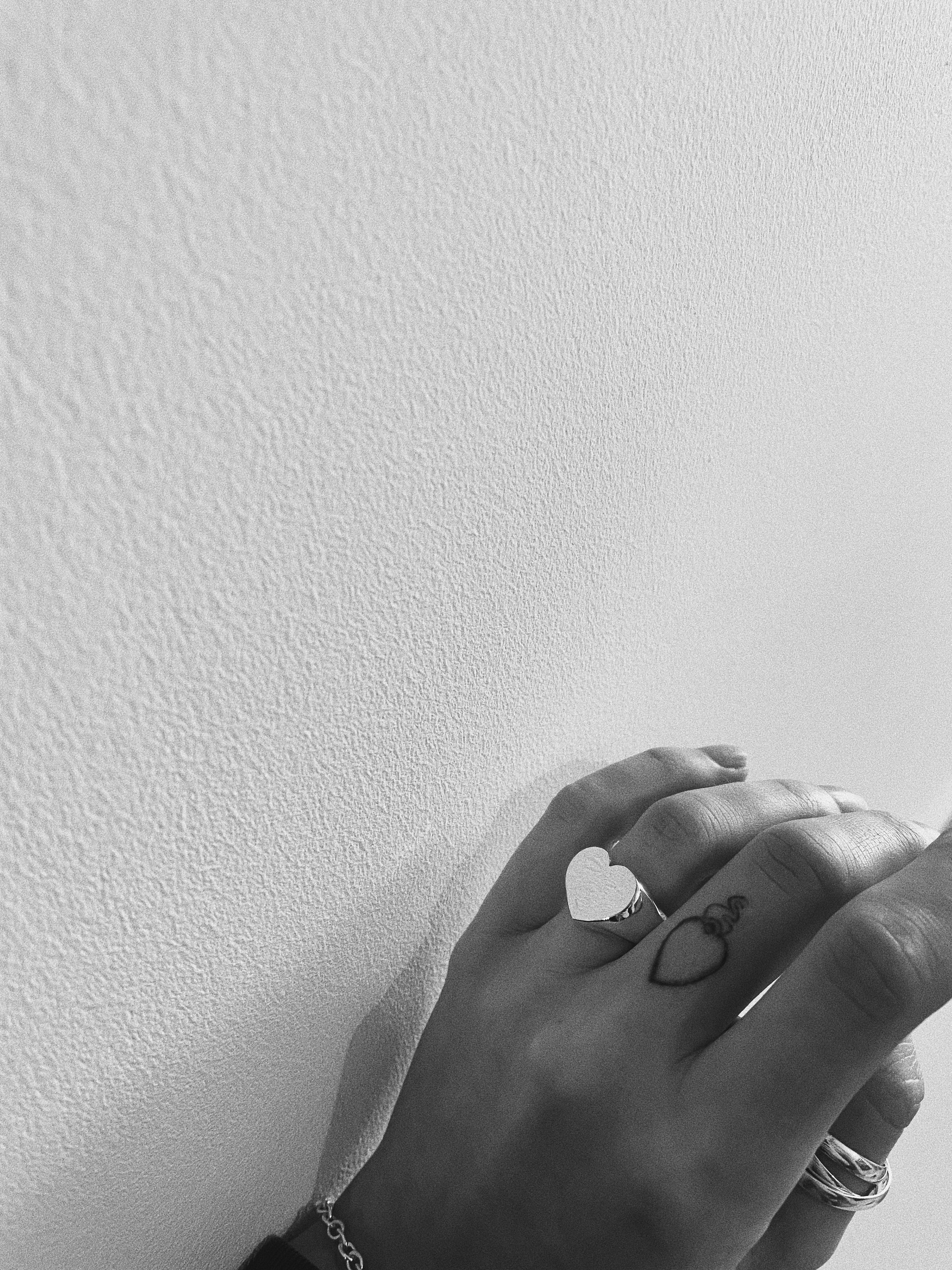 Small Blank Chubby Heart Ring in Sterling Silver – Chunky Jewellery ...