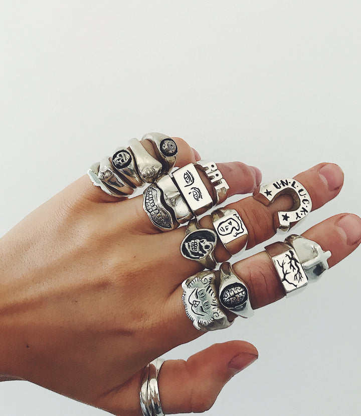 Rat Ring in Sterling Silver – Chunky Jewellery – Rat Betty