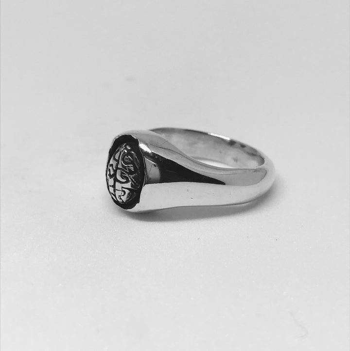 Exposed Brain Silver Signet Ring – Rat Betty