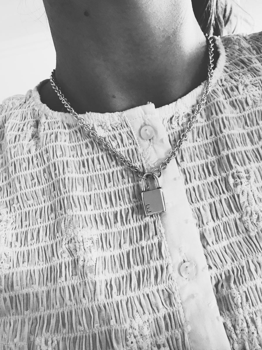 Sad Padlock Necklace in Sterling Silver – Chunky Jewellery – Rat Betty